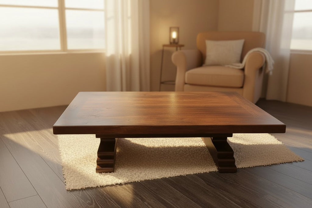 Wood Coffee Table Alder Santa Fe – La Casona Custom Furniture